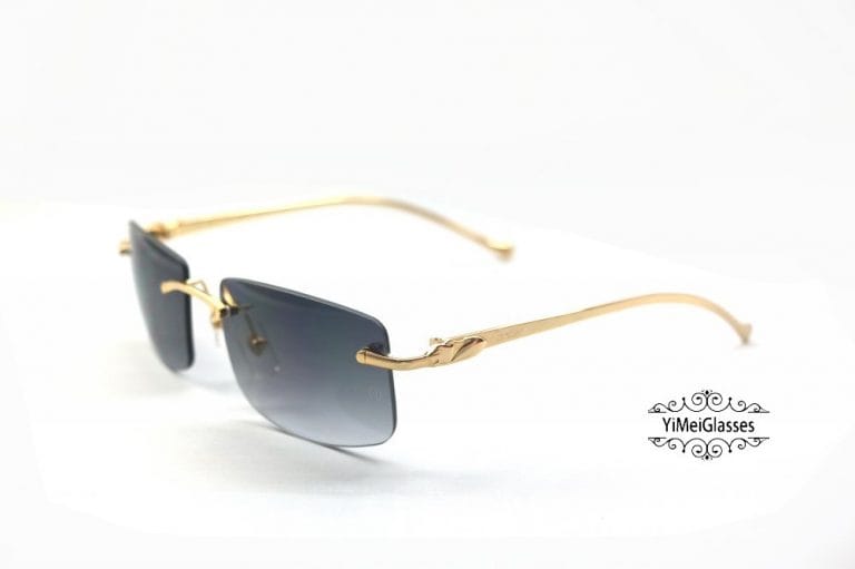 Cartier PANTHÈRE Round Lens Rimless Sunglasses CT4763166 – Yimeiglasses