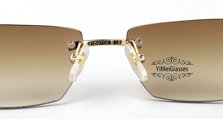 Cartier Sunglasses Buffalo Horn Rimless Classic Metal-Yimeiglasses