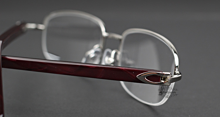 Cartier C Decor Acetate Metal Half Frame Eyeglasses CT5953185 ...