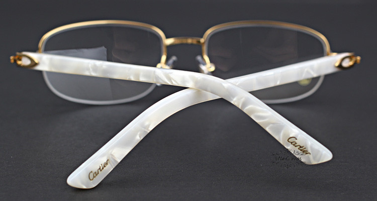 Cartier C Decor Acetate Metal Half Frame Eyeglasses CT5953185 ...