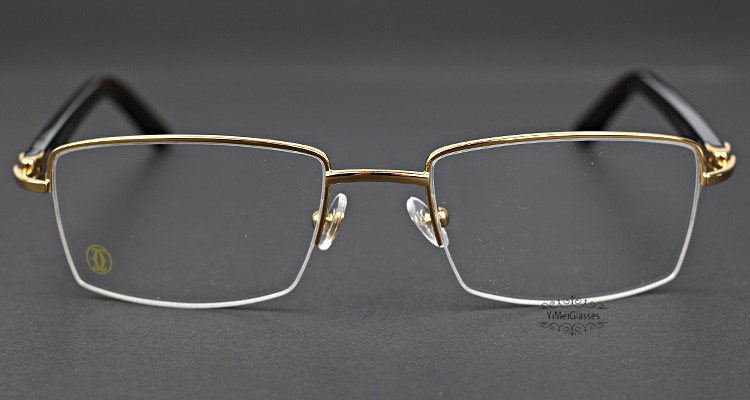 Cartier C Decor Acetate Metal Half Frame Eyeglasses CT5953186 ...
