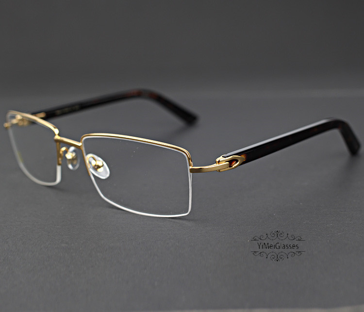 Cartier C Decor Acetate Metal Half Frame Eyeglasses CT5953186 ...