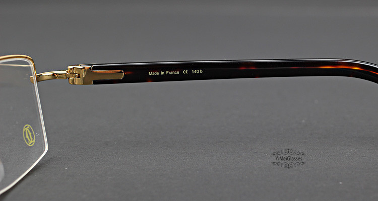 Cartier C Decor Acetate Metal Half Frame Eyeglasses CT5953186 ...