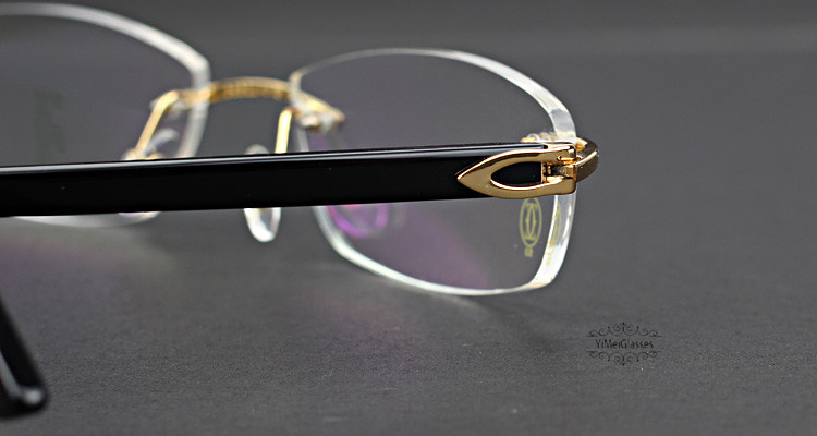 Cartier C Decor Acetate Metal Rimless Eyeglasses CT5952143 – Yimeiglasses