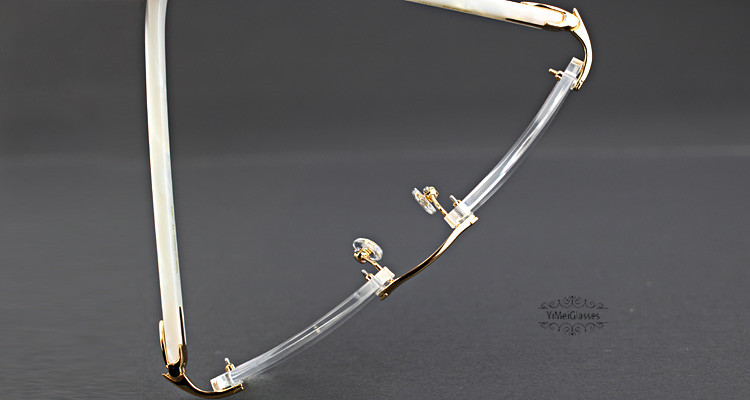 Cartier C Decor Acetate Metal Rimless Eyeglasses CT5952148 – Yimeiglasses