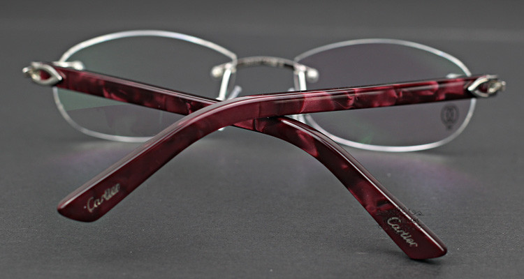 Cartier C Decor Acetate Metal Rimless Eyeglasses CT5952148 – Yimeiglasses