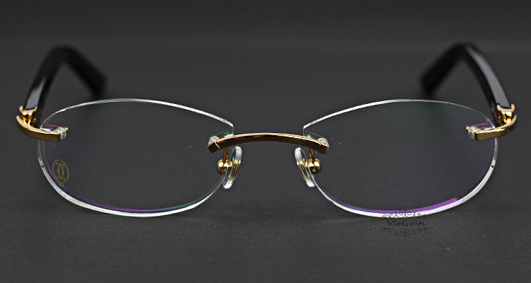 Cartier C Decor Acetate Metal Rimless Eyeglasses CT5952148 – Yimeiglasses