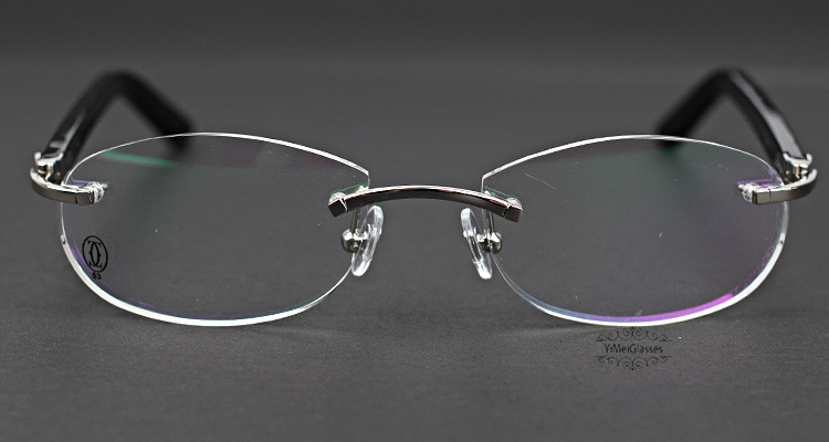 Cartier C Decor Acetate Metal Rimless Eyeglasses CT5952148 – Yimeiglasses