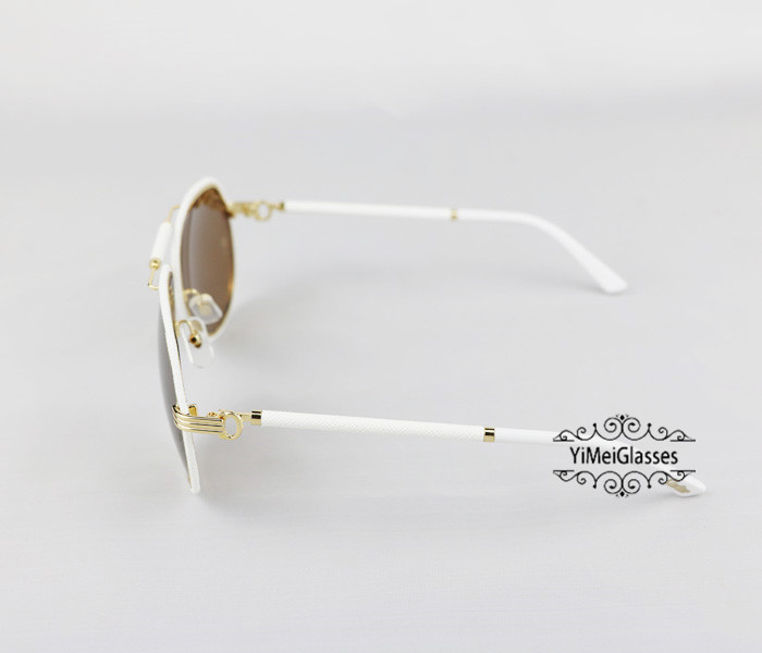 Cartier C Decor Leather Aviators Full Frame Sunglasses CT8299016 ...