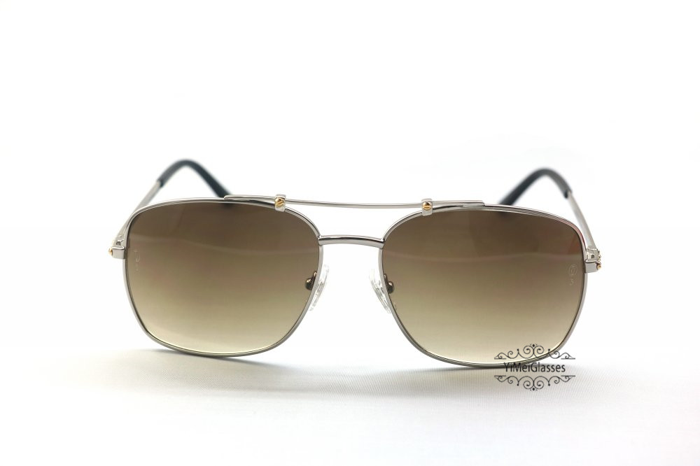 Cartier Double Bridge Design Aviators Fullframe Sunglasses ESW0013 ...
