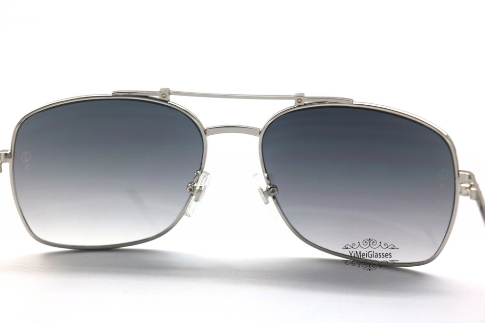 Cartier Double Bridge Design Aviators Fullframe Sunglasses ESW0013 ...