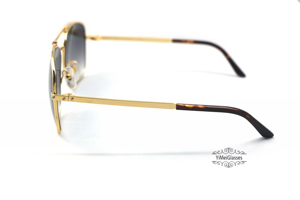 Cartier Double Bridge Design Aviators Fullframe Sunglasses ESW0013 ...