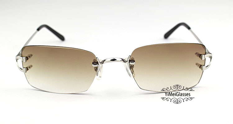 Cartier Retro C Decor Metal Rimless Sunglasses CT2804392 – Yimeiglasses