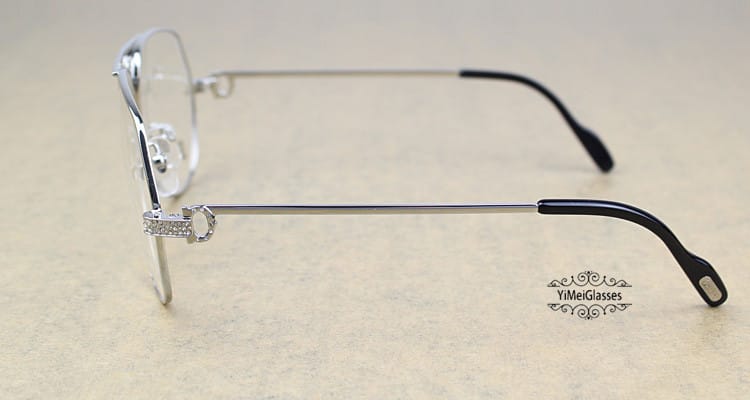 Cartier Retro Double Bridge Diamond Full Frame Eyeglasses CT1129 ...