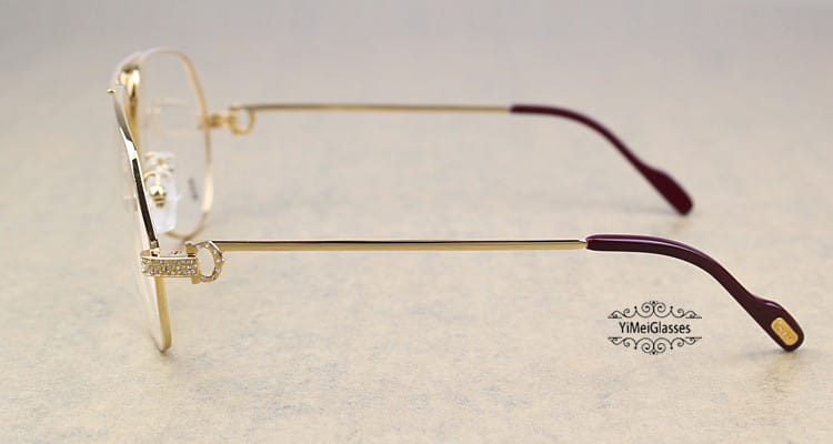 Cartier Retro Double Bridge Diamond Full Frame Eyeglasses CT1129 ...