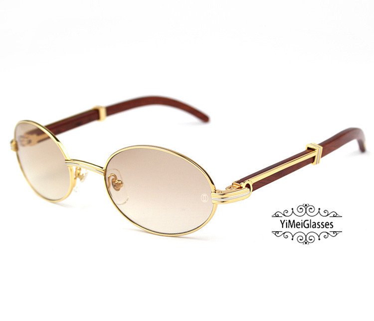 Cartier Wooden Full Frame C Decor Sunglasses CT7822546 – Yimeiglasses