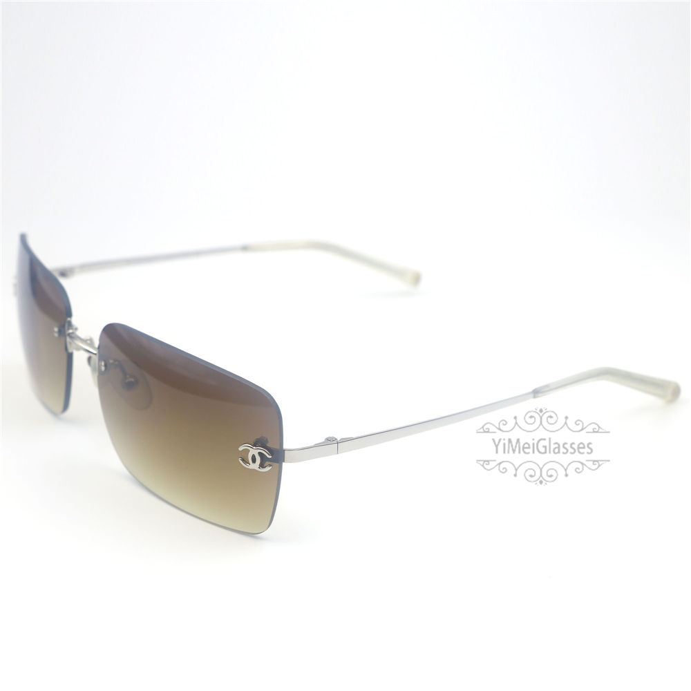 Chanel Classic Logo Rimless Metal Sunglasses CH4017 – Yimeiglasses